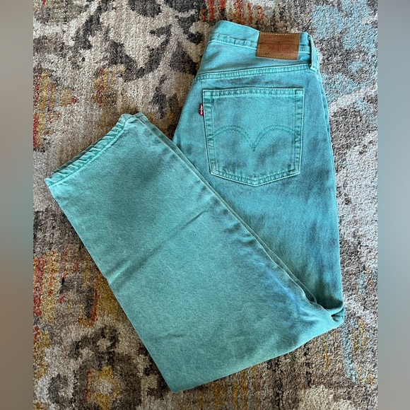 Levi's | Jeans | Levis 5 Green Button Fly Straight Jeans 30x26 | Poshmark